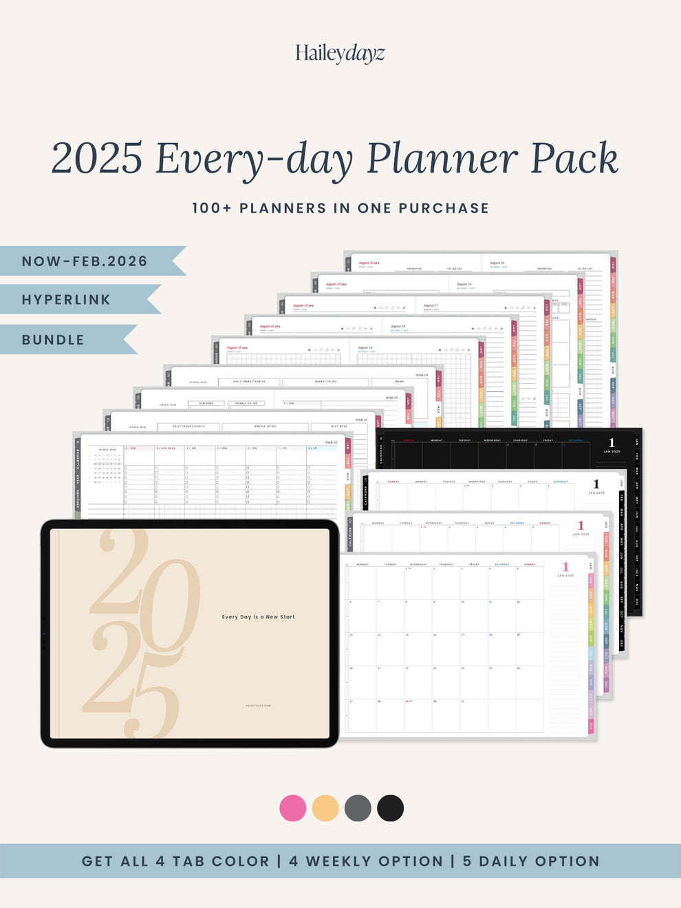 2025 Every-day Planner Bundle Pack – Haileydayz